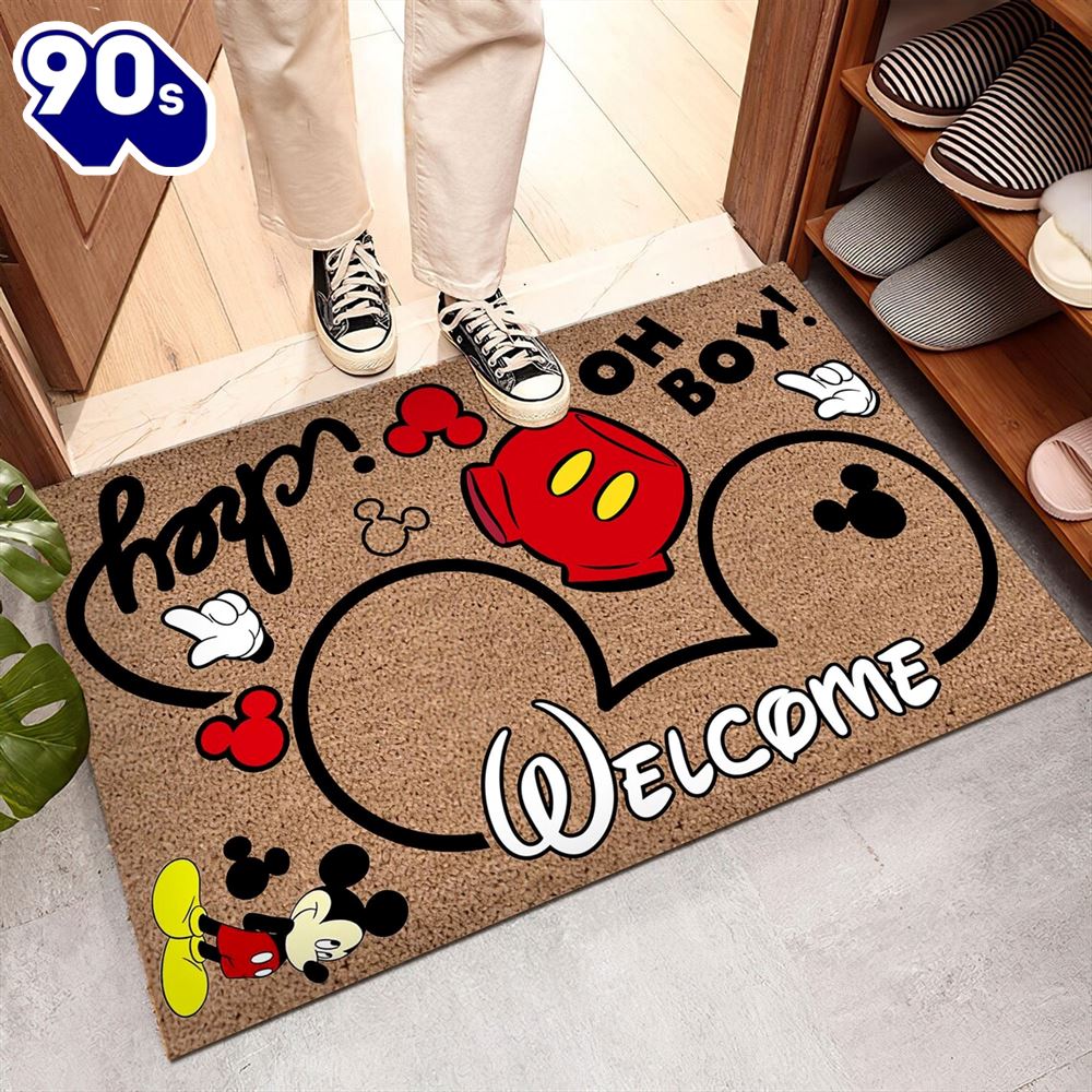 Mickey Head Welcome Disney Door Mat - Musicdope90s