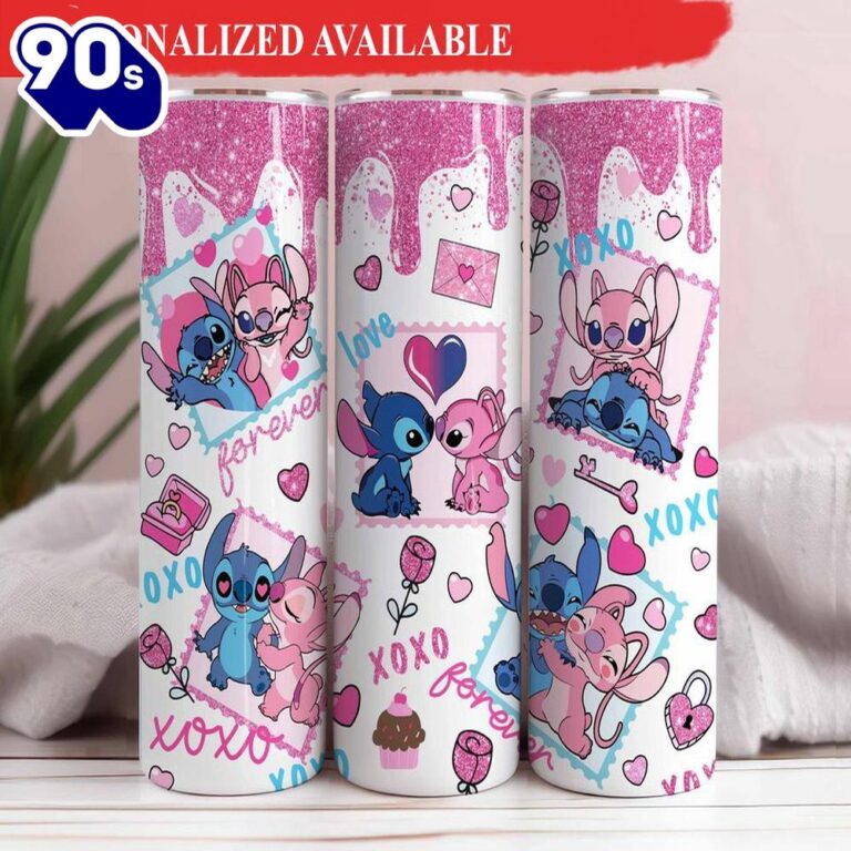 Angel x Stitch XOXO Valentine Tumbler - Musicdope90s