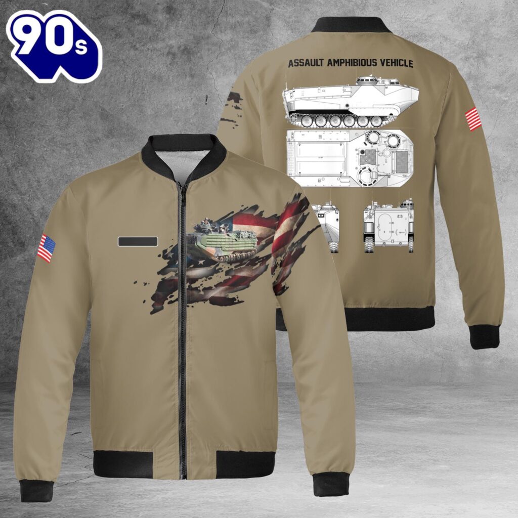 US Army Ghost Army 23rd HQ Special Troops AOP Fleece Bomber Jacket ...