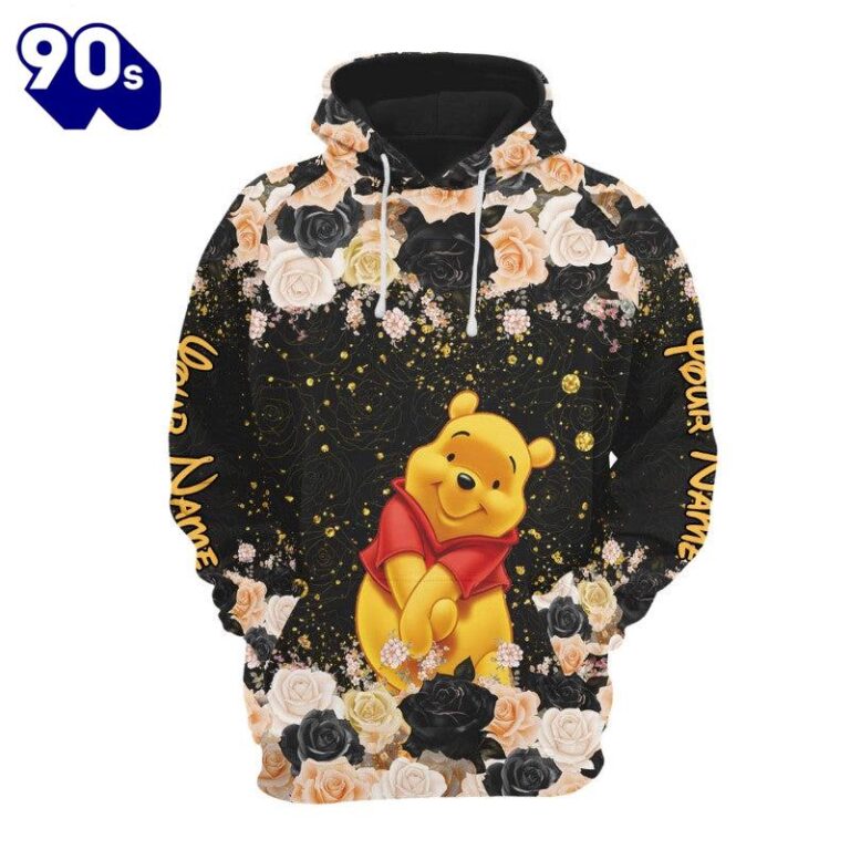 Customizable Winnie The Pooh Glitter Hoodie And Leggings Set - Musicdope90s