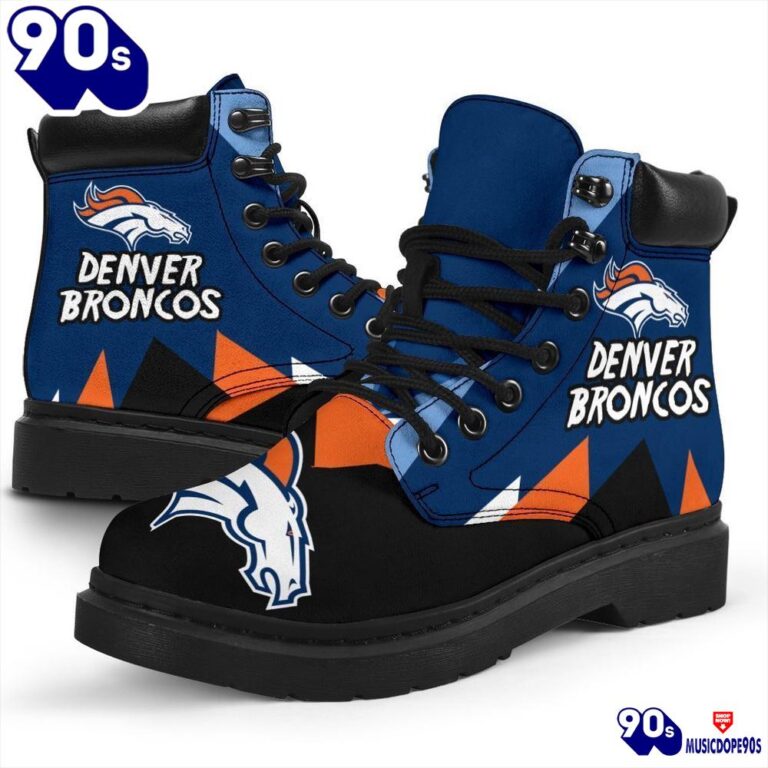 Denver Broncos All Season Boots Casual Shoes Vegan Leather Custom Boot ...