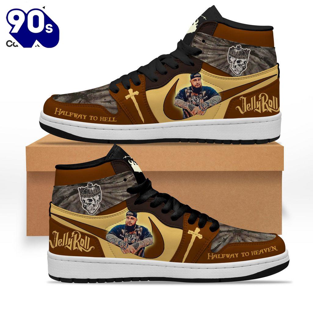 Gift Summer Halfway To Hell Jelly Roll Portrait Nike Logo Design Air ...