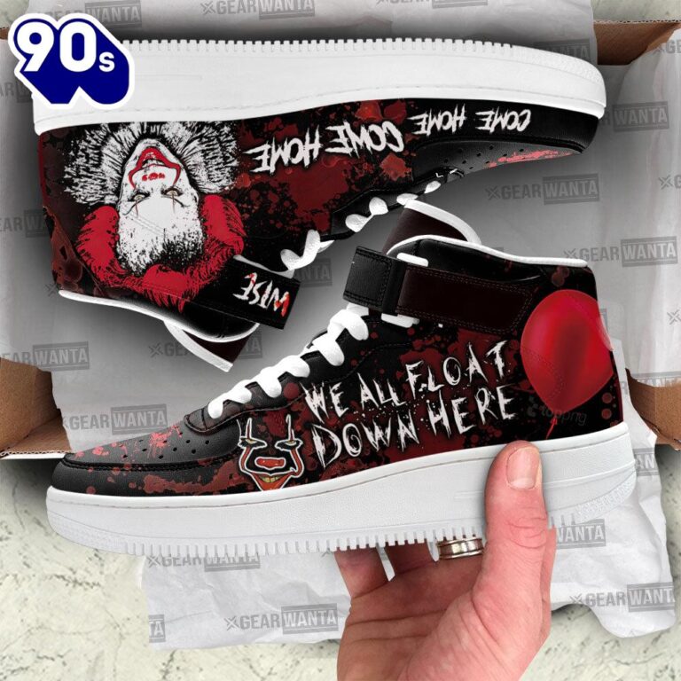 Pennywise IT Shoes Custom High Top Air Force Shoes Sneakers Horror Fans ...