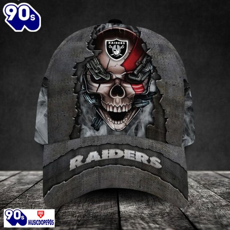 Personalized NFL Las Vegas Raiders Skull Cap V3 - Musicdope90s