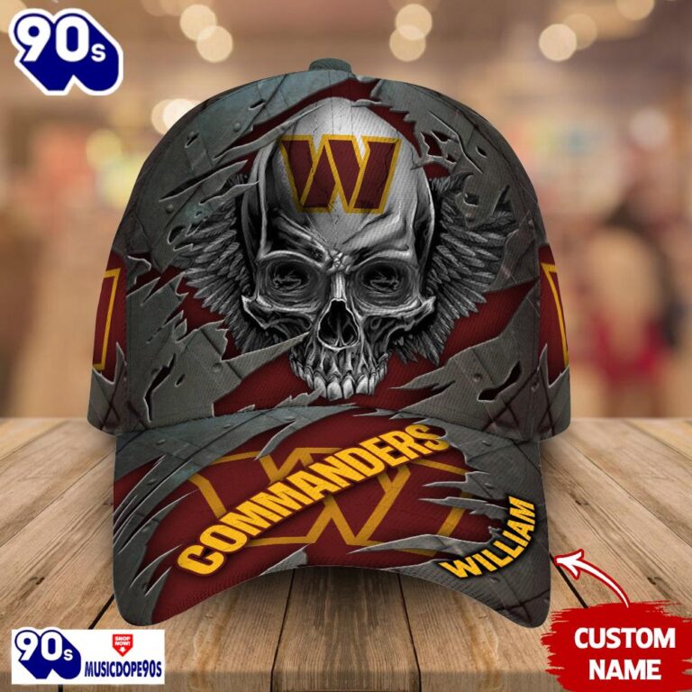 Personalized NFL Washington Commanders Skull Cap V2 - Musicdope90s