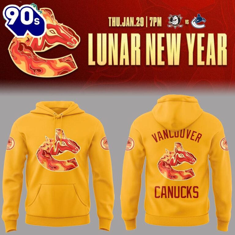 Vancouver Canucks Lunar New Year 2026 Celebrate Hoodie – Yellow ...