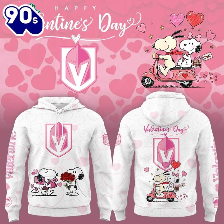 Vegas Golden Knights Peanuts Happy Valentine Day 2026 Hoodie - Musicdope90s