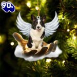 Welsh Corgi On The Hands Of Jesus Ornament, Gift For Christmas ...