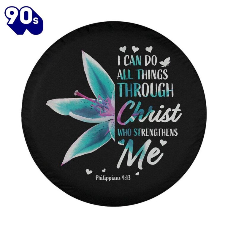 Womens Philippians 413 Christian Bible Verse Spare Tire Cover - Bible ...